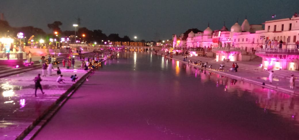 A lit up Ayodhya awaits the historic foundation stone laying ceremony ...